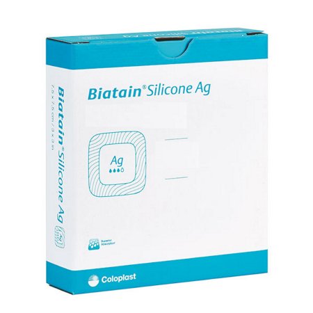 Coloplast Biatain Silver Alginate Ag Sterile Dressing 6 x6 in Bundle o ...
